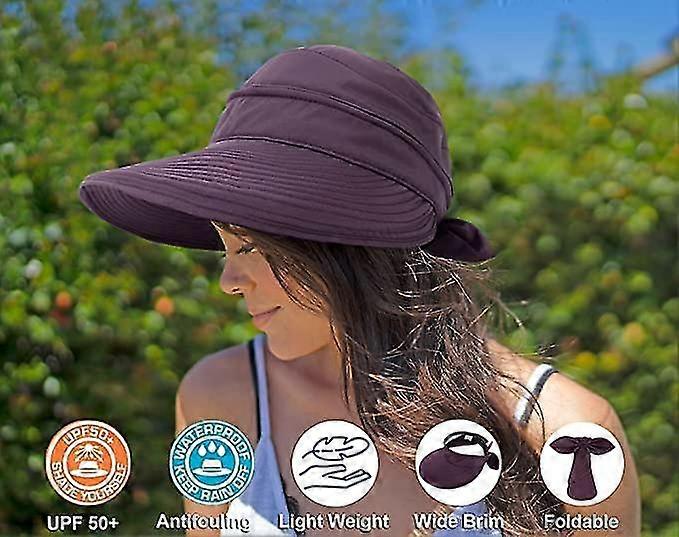 Hats For Women Upf 50+ Uv Sun Protective Convertible Beach Visor Hat ...