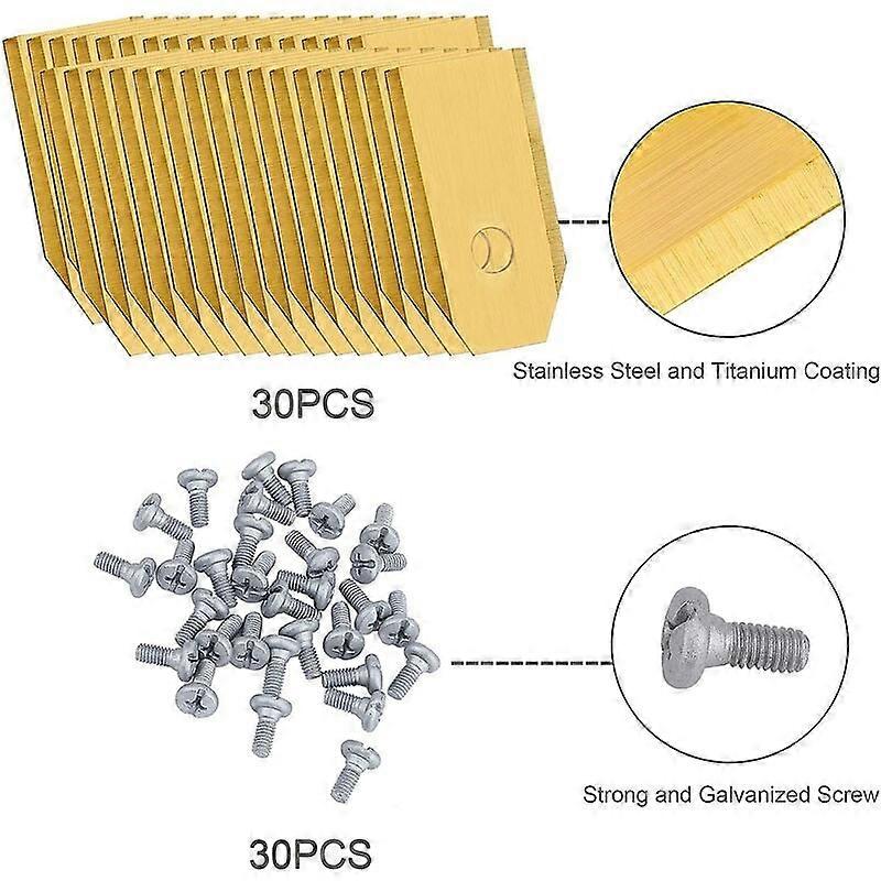 Titanium Knife Blades 30 x Robot Lawn Mower Replacement Blades for All ...