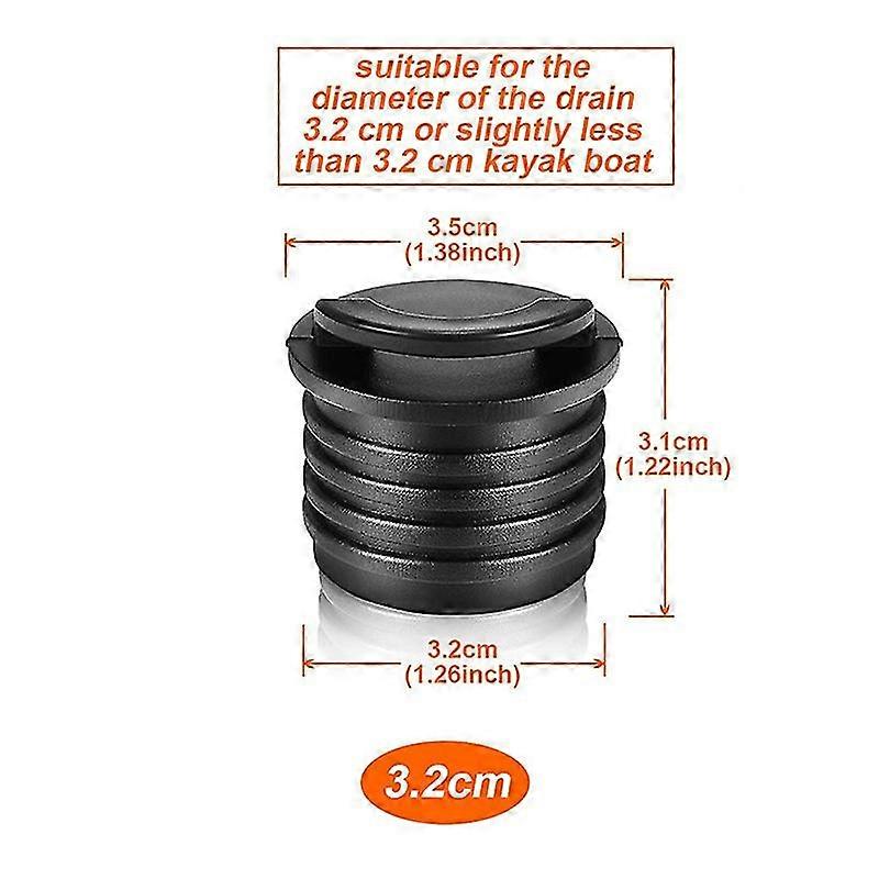 8 Pieces 32cm Boat Scupper Plugs Bung Plugs Kayak Drain Plug Kayak ...