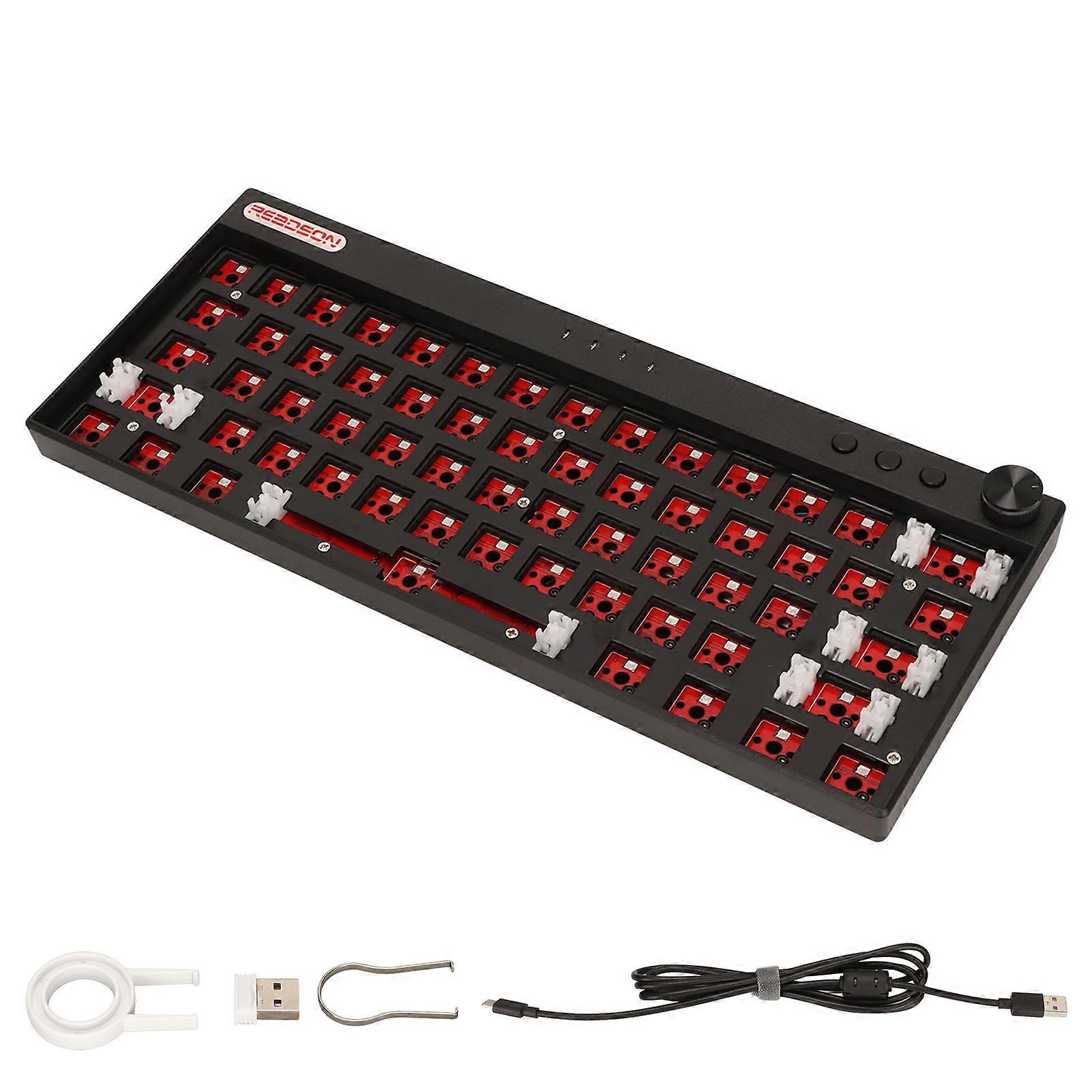 61 Key Mechanical Keyboard DIY Kit RGB Backlight Switch Hot Swap Custom ...