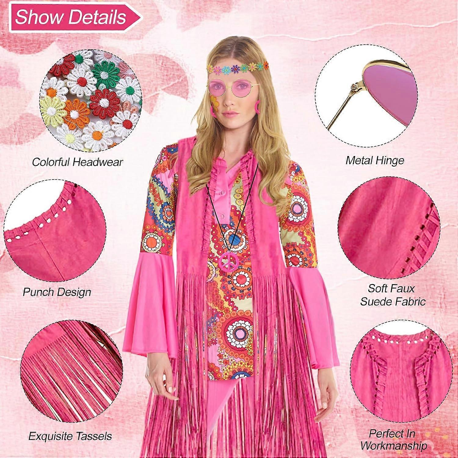60s 70s Outfits for Women Disco Hippie Costume Clothes Woman Cowgirl ...