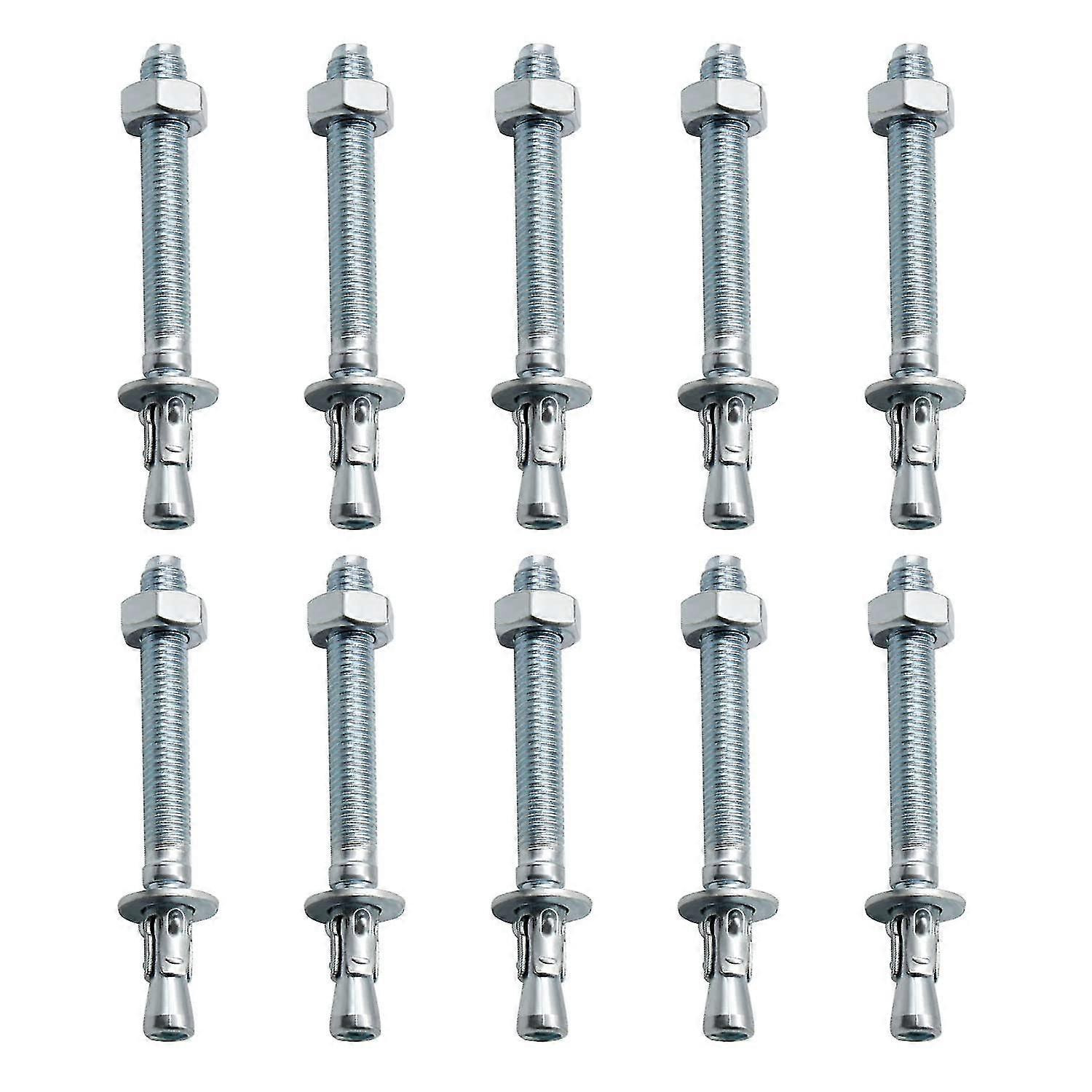 Anchor Anchors, 10 Pieces M10/100mm Galvanized Heavy Duty Anchors, Galvanized Metal Anchors, For ...