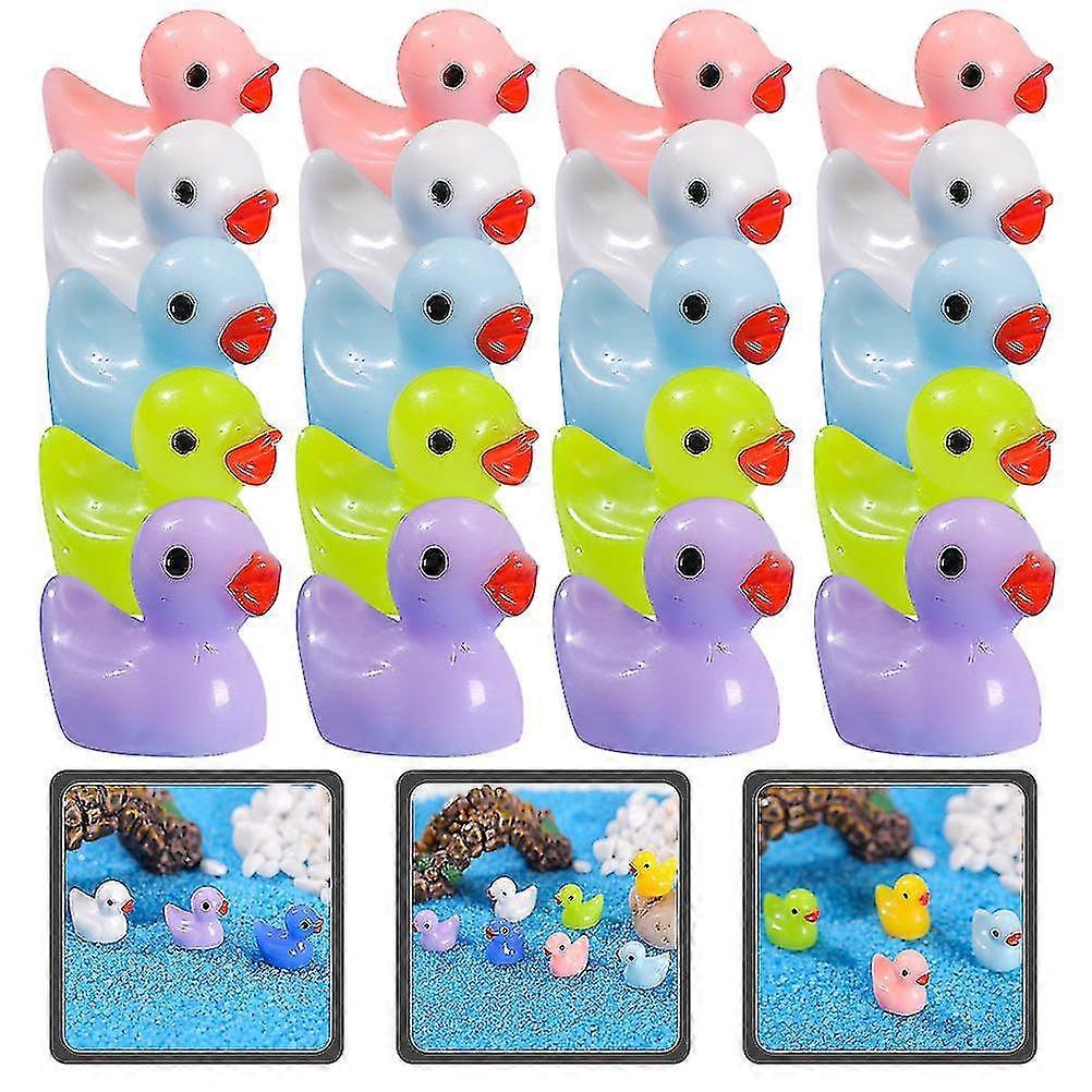 75pcs Mini Resin Ducks Tiny Miniature Ducks Resin Duck Figures Tiny ...