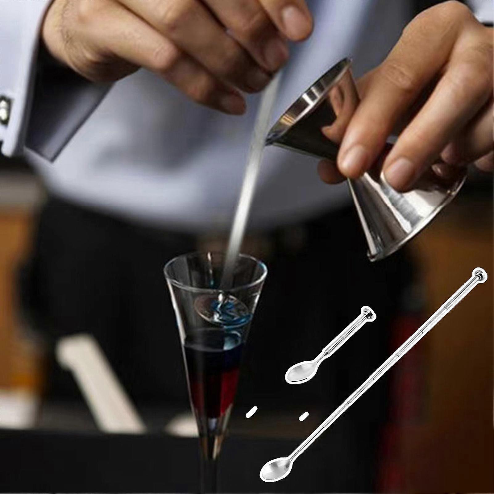 Bar Spoon Telescopic Easy to Carry Smooth Polished Mix Adjustable ...