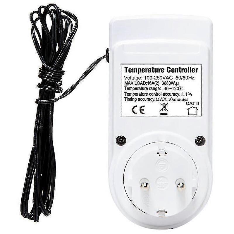 Multi Function Thermostat Temperature Controller Socket Outlet With Timer Switch 16a Heating