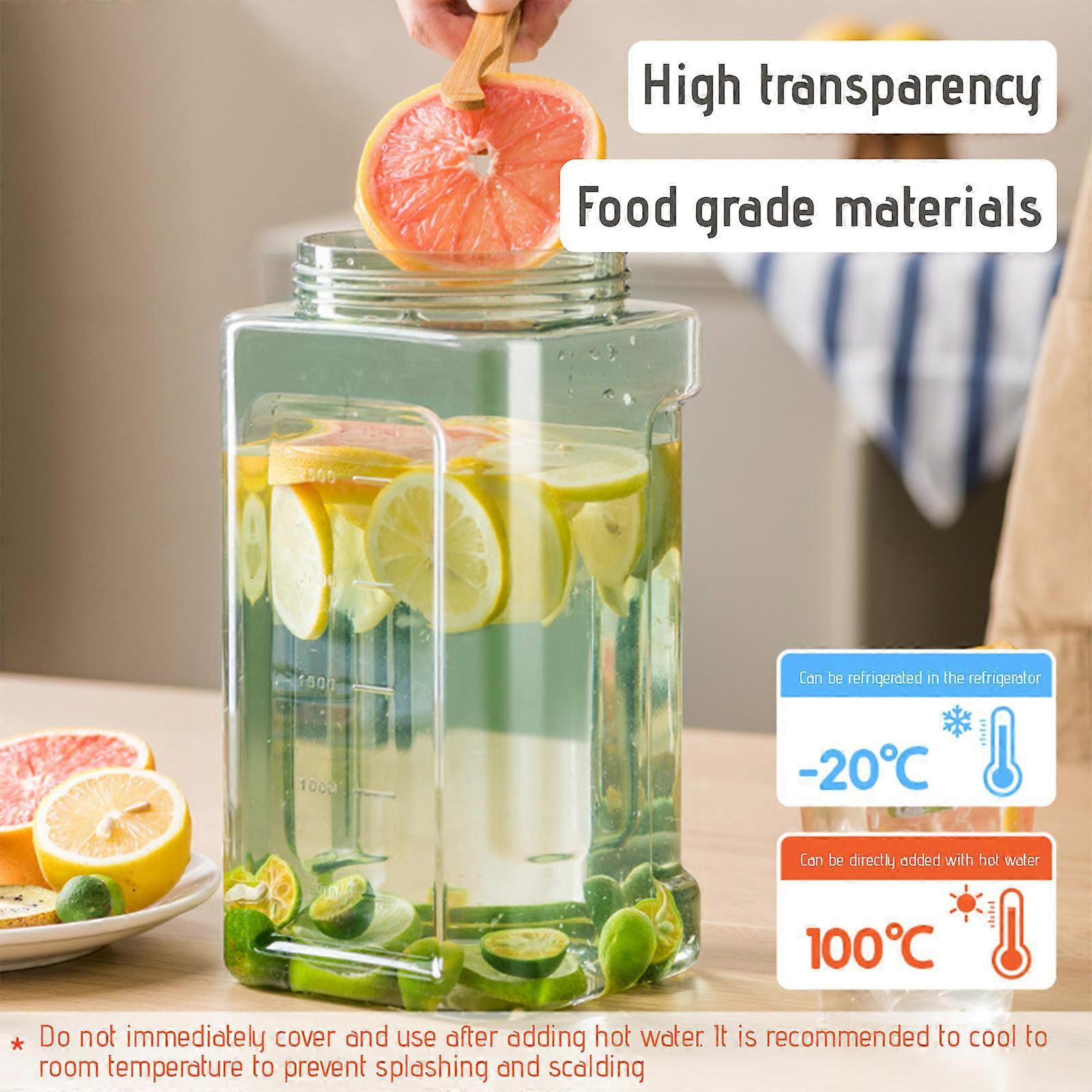 3.5L Large Capacity Plastic Beverage Dispenser, Drink Dispenser With ...