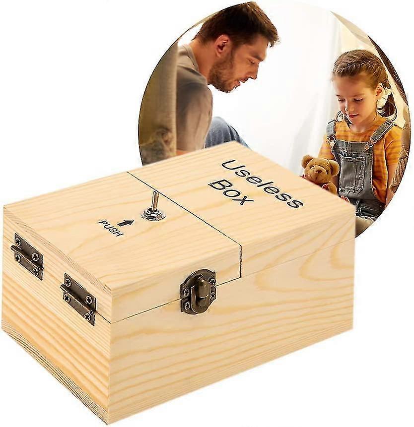 Useless Box Leave Me Alone Machine Fully Assembled In Real Woodlog Color) | Fruugo UK
