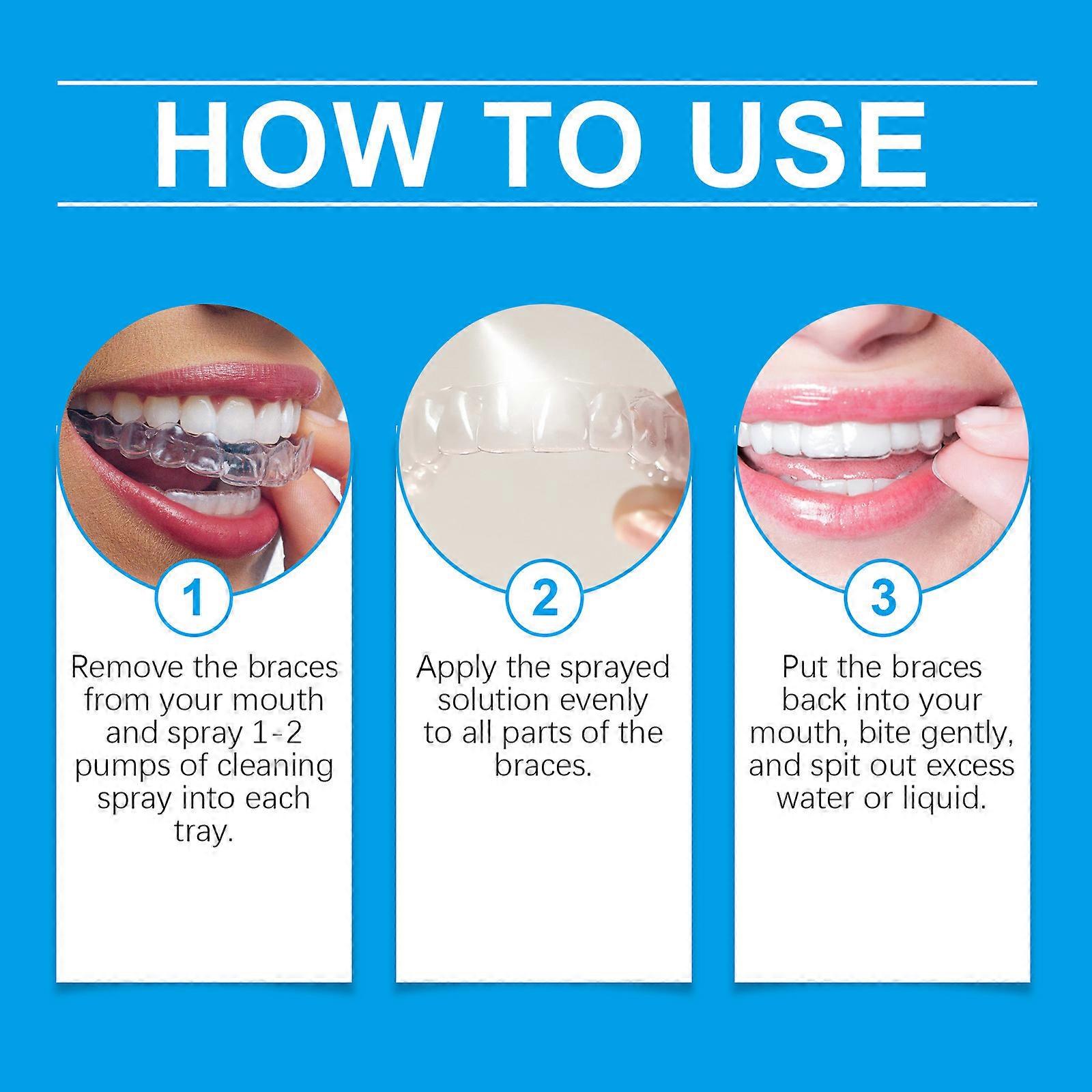 Aligner Cleaner Spray, 30ml Mint Flavored Retainer Clean Spray, Multi ...