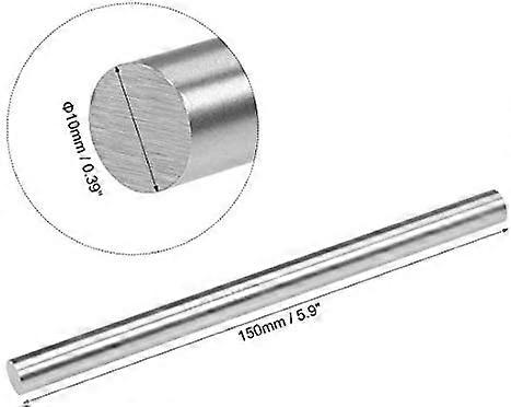 uxcell Round Steel Rod 10mm HSS Lathe Bar Stock Tool 150mm Long for ...