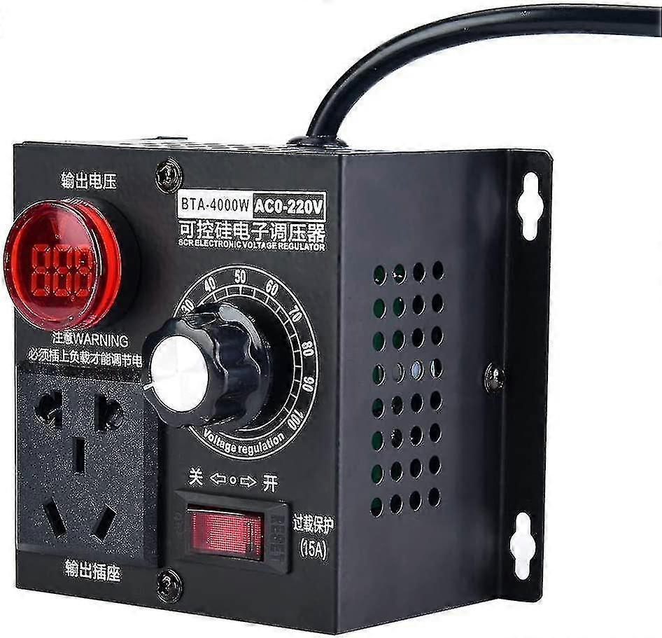 Dimmer, Ac 220v 9a 4000w Scr Voltage Regulator Motor Fan Regulator ...