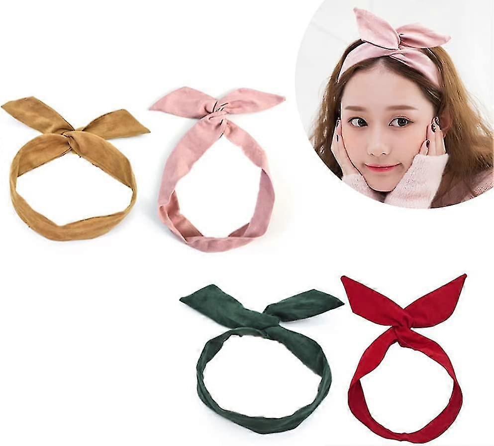 4pcs Wired H Tie Twist Bow Ear Wire Hs Wraps H H Accessory For Women ...