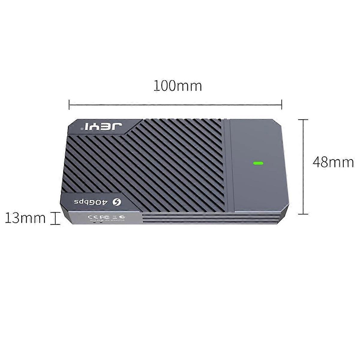 NVMe SSD Box Enclosure USB4.0 40Gbps Aluminum Portable Hardisk External ...