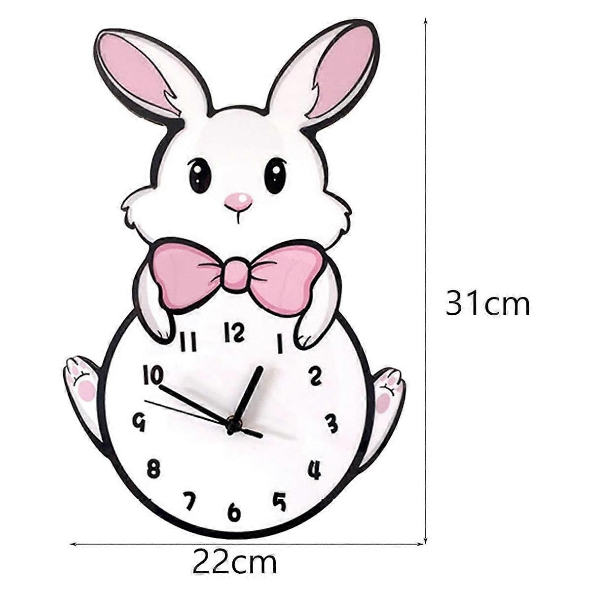 Kids Wall Clock Battery Operated,Silent Non Ticking Cat Wall Clock ...