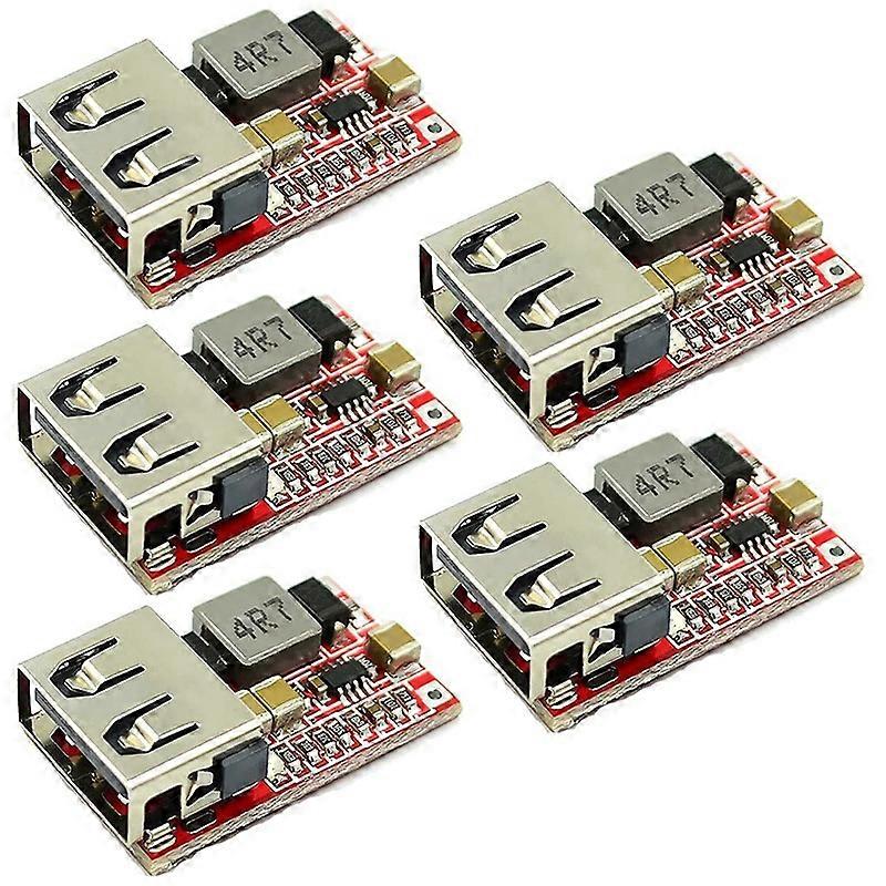 5 Pcs DC-DC Converter Car USB Charger Module 6-24V 12V 24V to 5V 3A ...