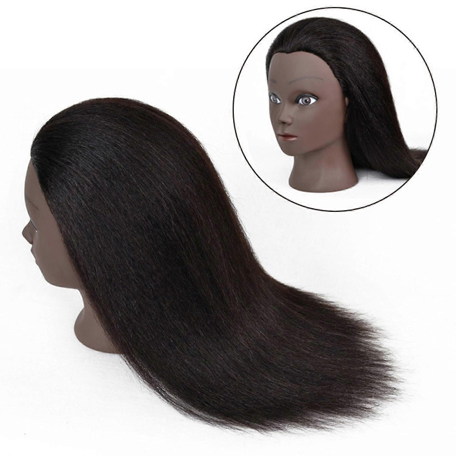 African American Mannequin Head Real Hair Manikin Head For Styling ...
