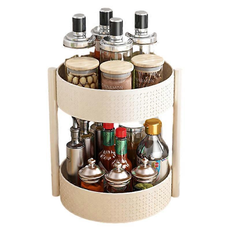Kitchen condiment storage rack can rotate the countertop corner to put ...