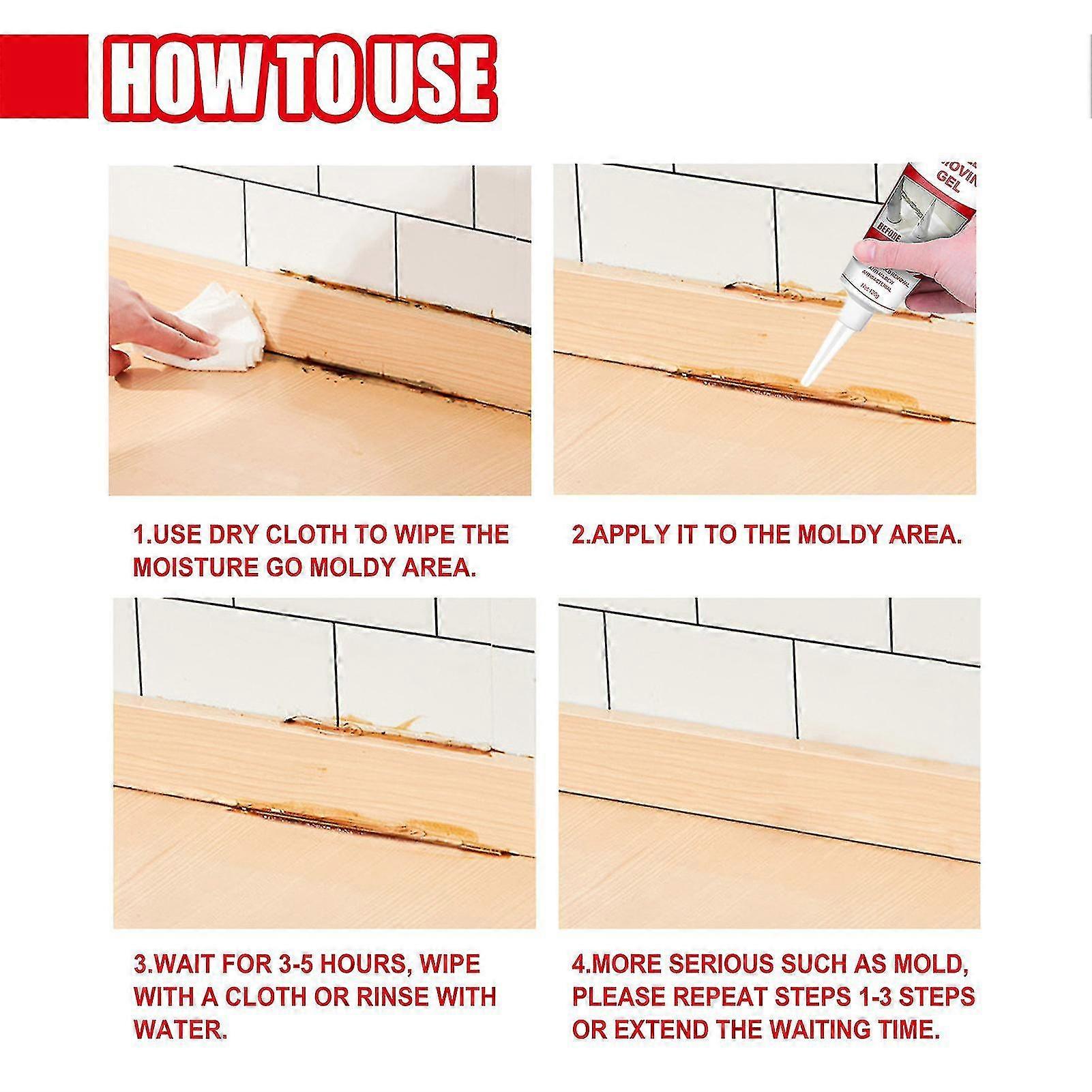 Mildew Mold Remover Cleaning Gel Rubber Ring Mold Removal Kitchen Wall ...