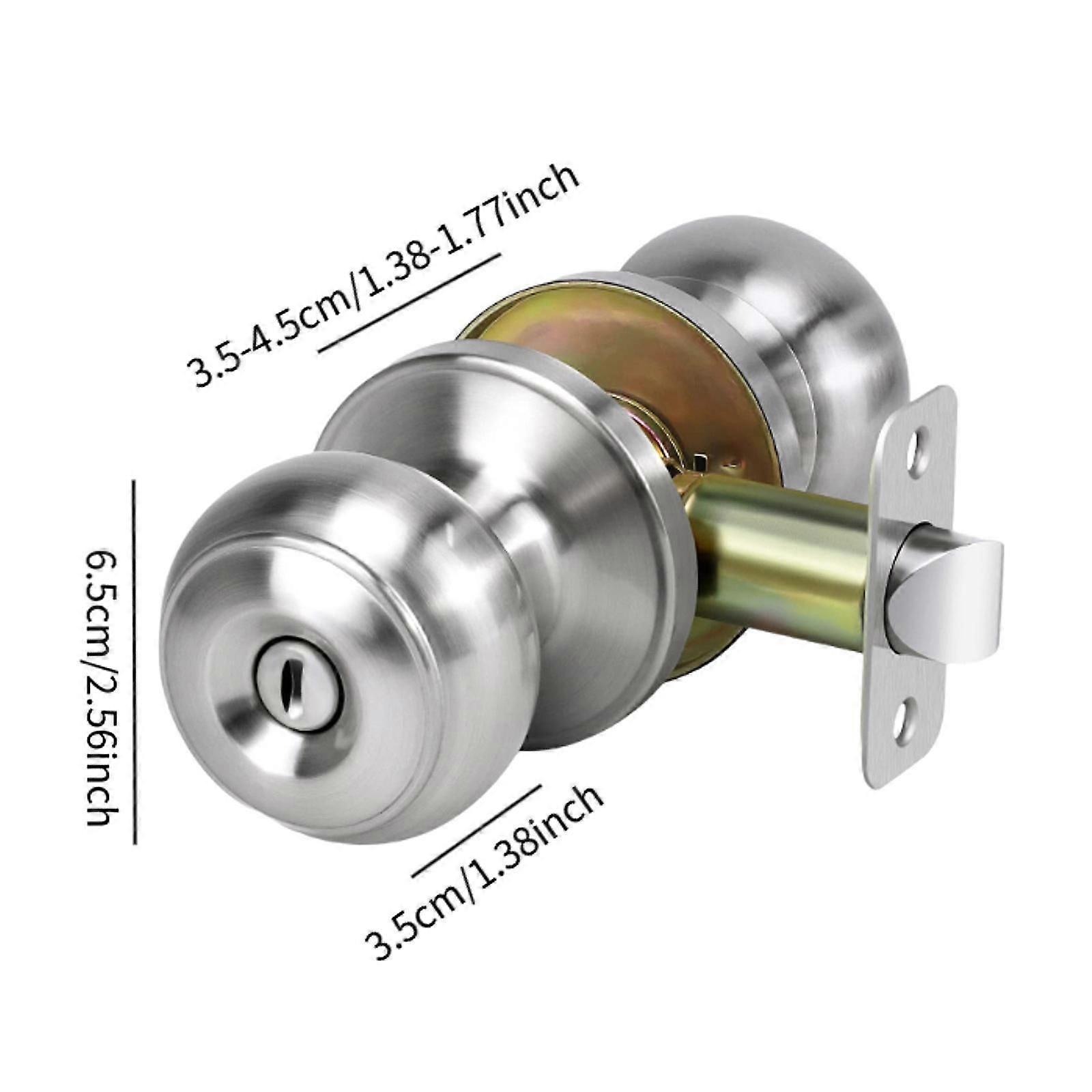 Lockable Door Knob Bedroom Entrance Door Knob Keyless Entry Door Handle ...