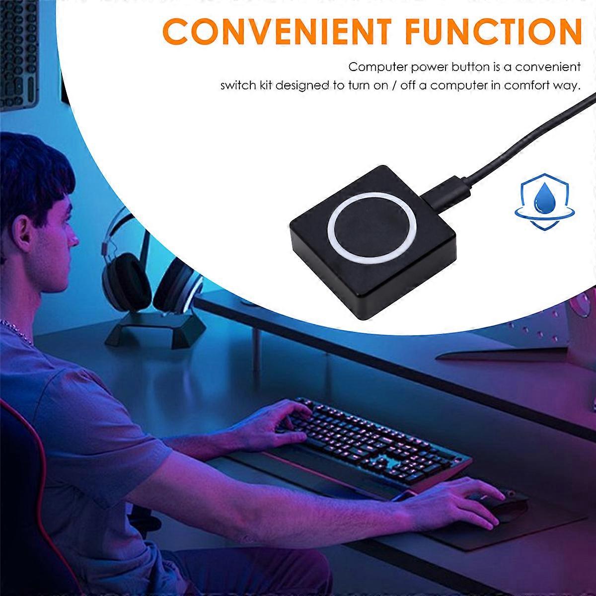 PC Power Button Desktop Power Switch PC External Start Power on/Off ...