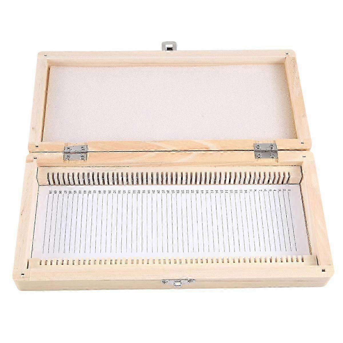 Wooden Slide Storage Box, Holds 50 Slides, Microscope Slide Box | Fruugo UK