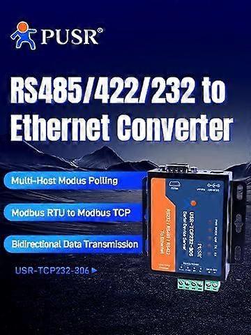 TCP232-306 RS232 RS485 RS422 to Ethernet TCP IP Modbus Gateway Serial Device | Fruugo UK