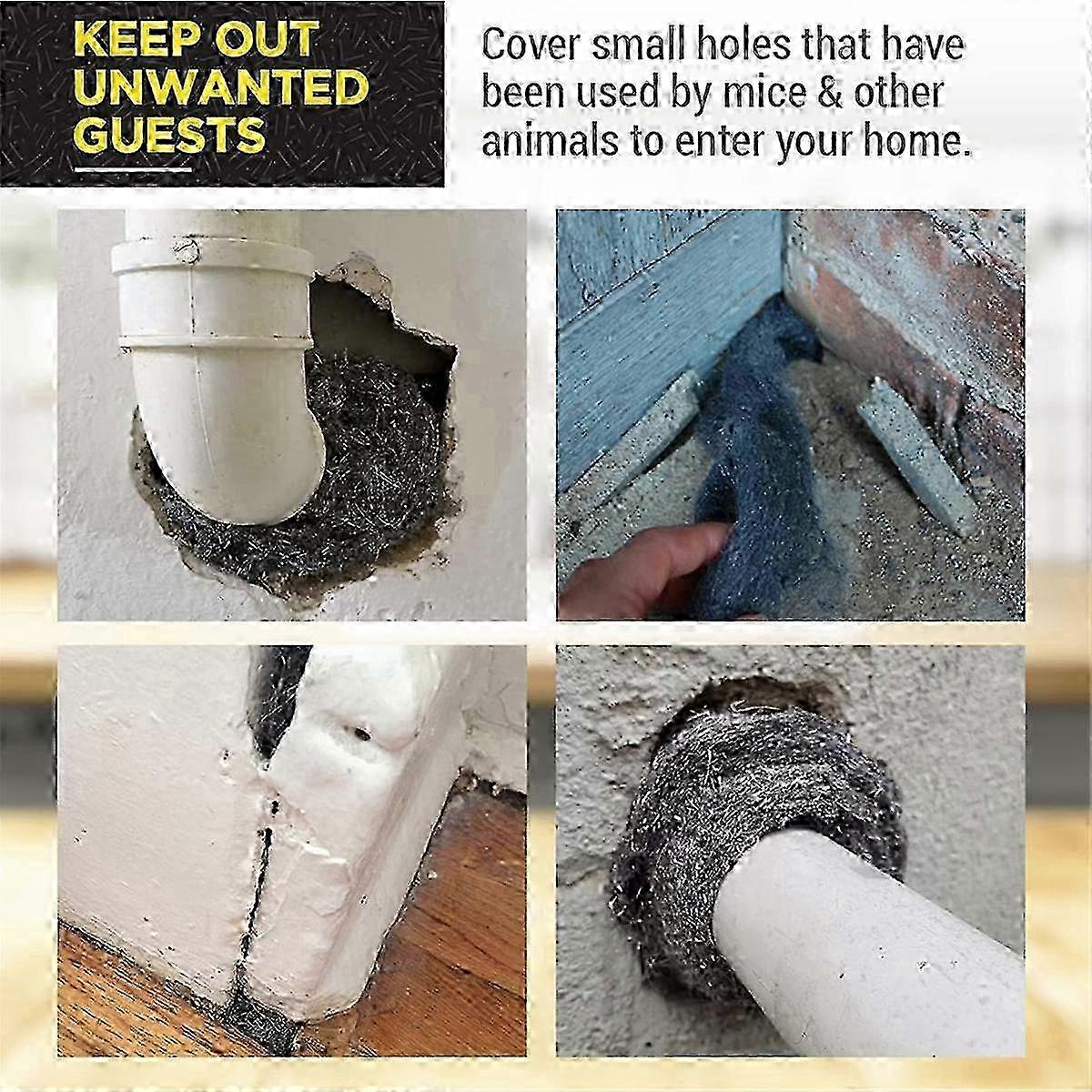 24pack steel wool for mice control wire grade cleaning small holes rats ...