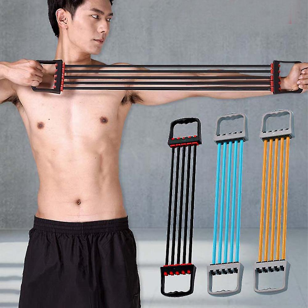 Rubber Chest Expander Arm Strength Trainer Resistance Band Yoga Fitness ...