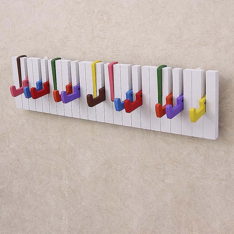 Piano Wooden Coat Racks Piano Keys Wall Mounted Coat Hook Hanger Wall ...