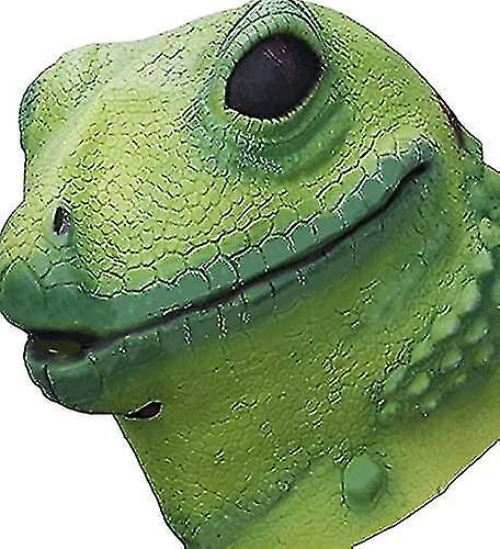 Ghyt Lizard Head Mask Halloween Costume Props Adult Party Realistic ...