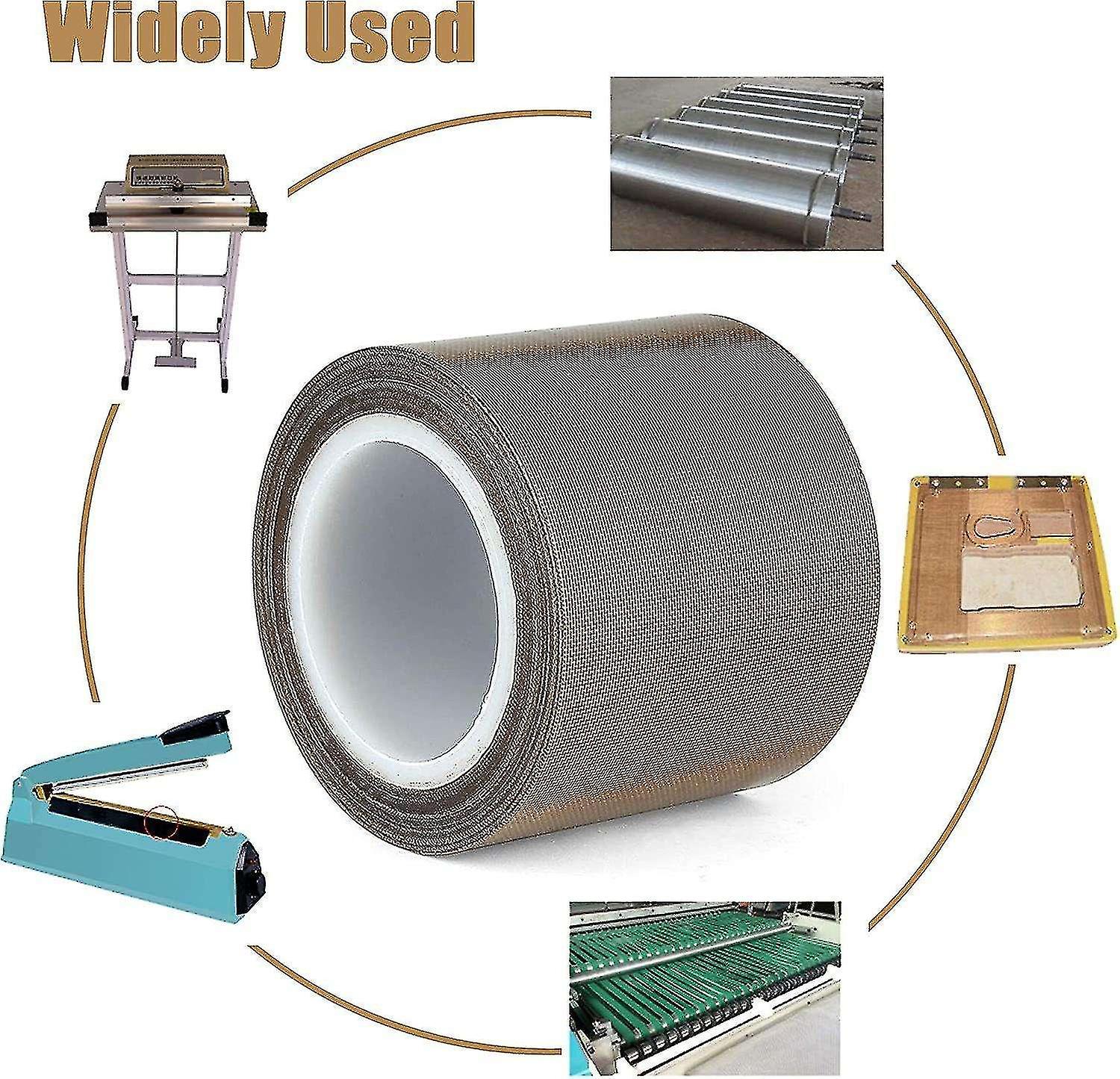 Teflon Fabric Tape,30 Feet Ptfe Tape For Vacuum Sealer Machine, Hand ...