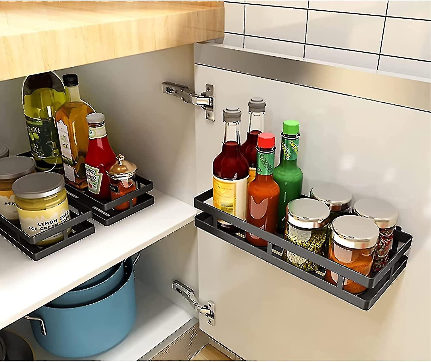 Kitchen Spice Rack, Wall Mounted Spice Rack, Space Saving Spice Storage ...