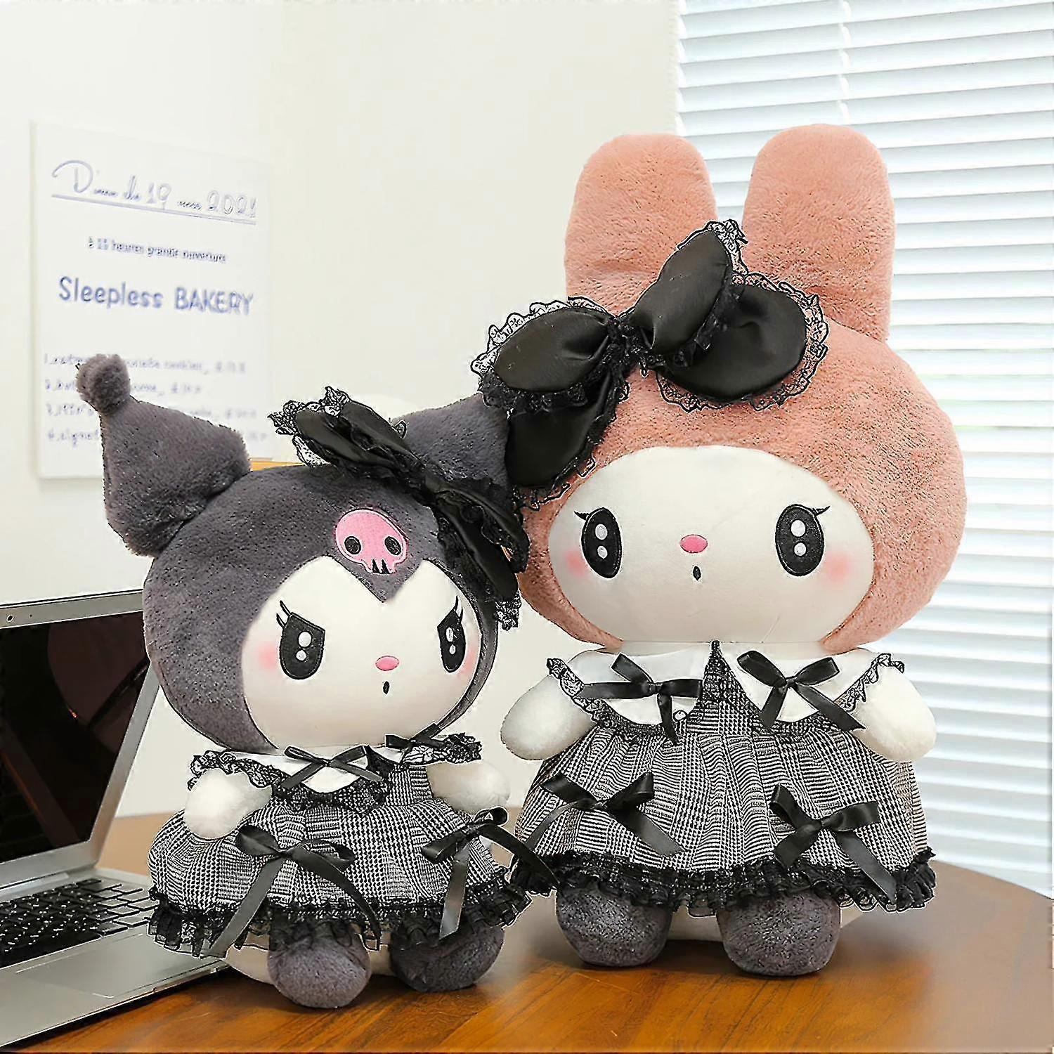 60cm Sanrio Kuromi My Melody Plush Toy Big Size Kawaii Gothic Little ...