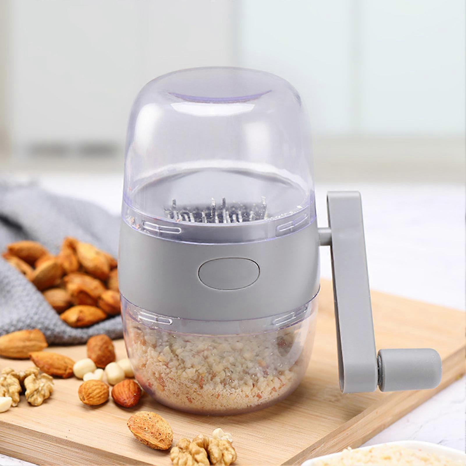 Wharick Nut Grinder Food Grade User-friendly ABS Hand-Crank Garlic ...
