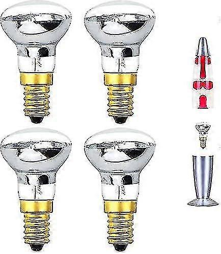 Top (4 Pieces) R39 E14 Reflective Spot Light Bulb 25w E14 Lava Bulb R39 ...