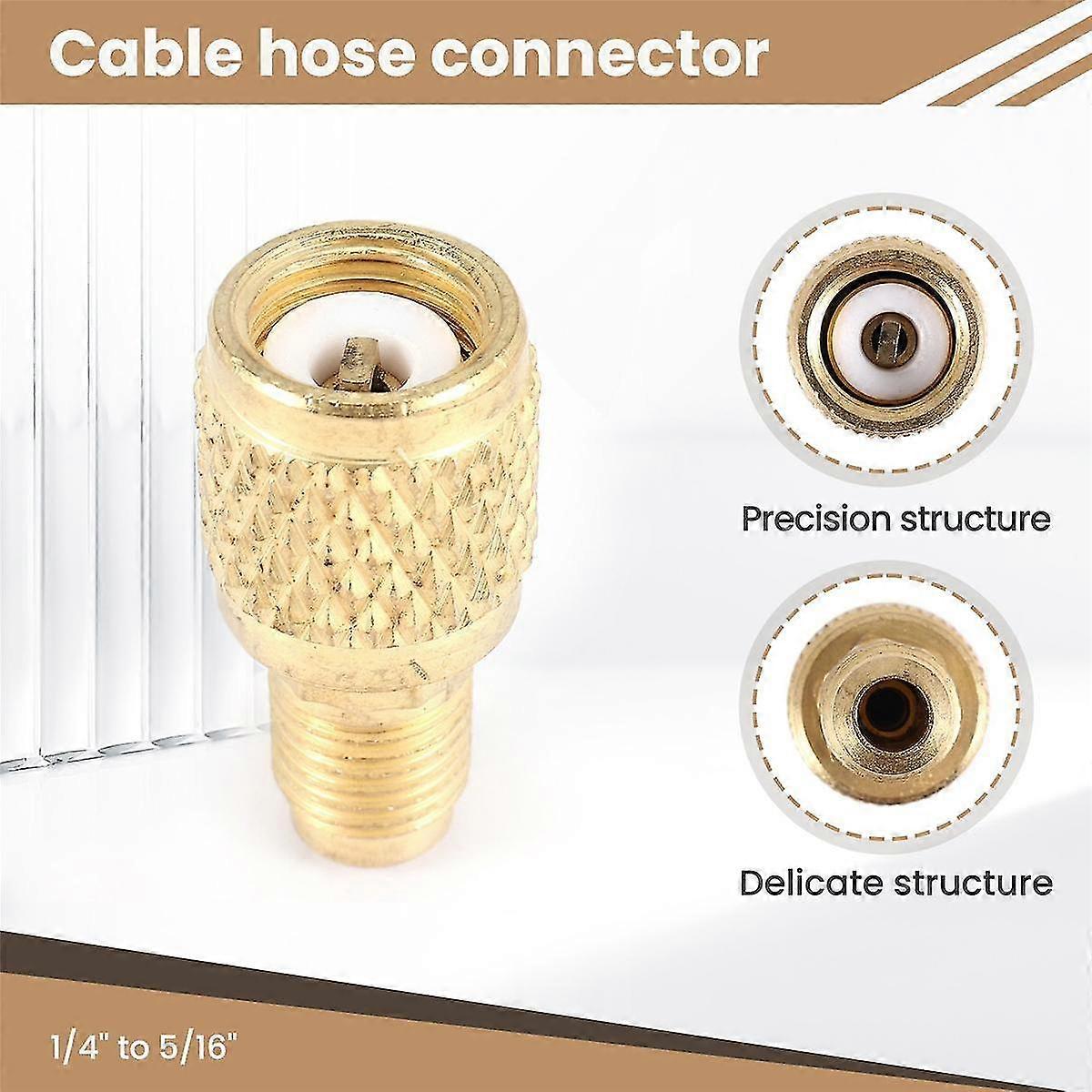 Adapter cable Hose connector R22 R134a to R32 R410a size 1/4" to 5/16 ...