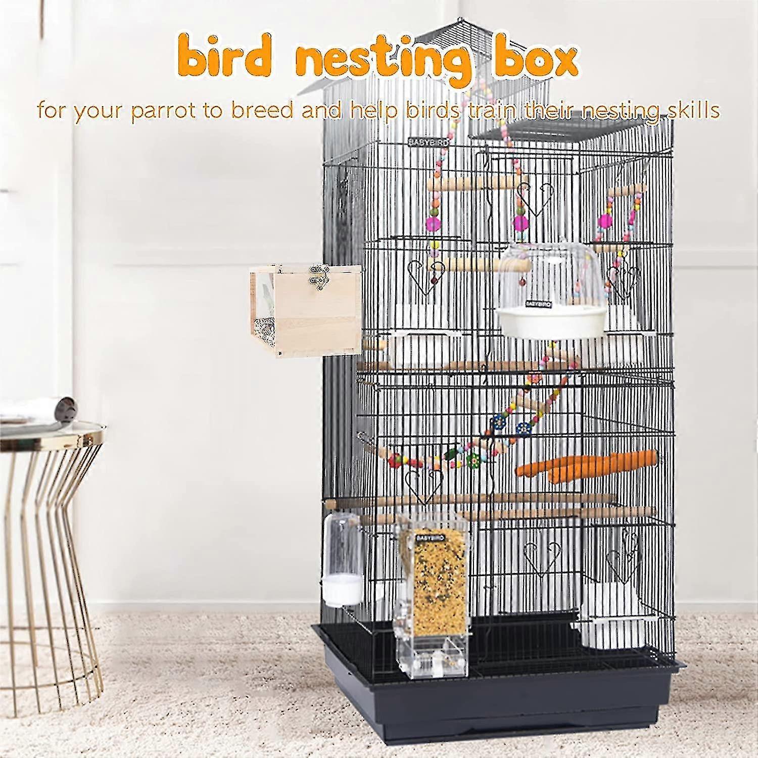 Budgie Nesting Box Transparent Design, Bird Nest Breeding Box With ...