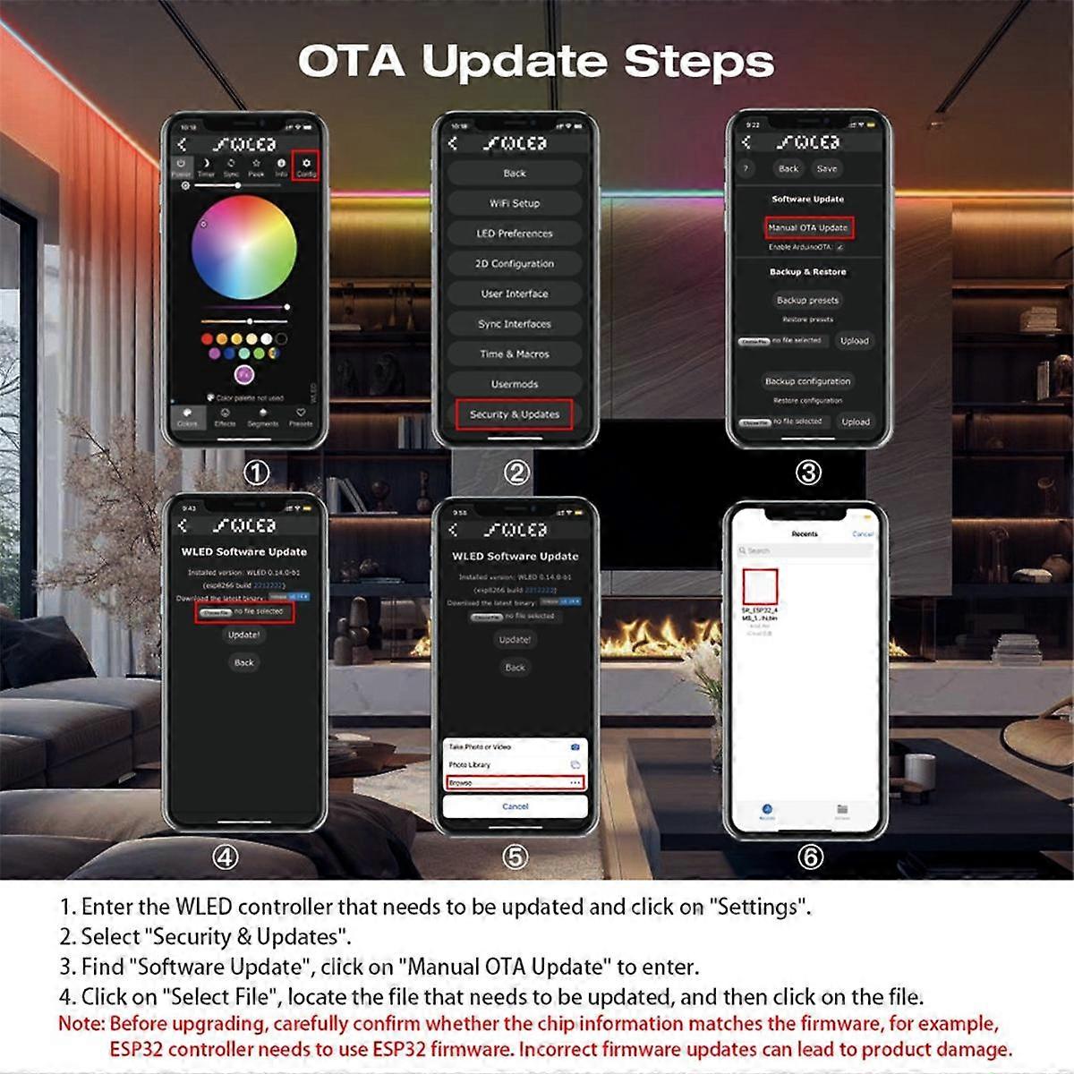 WLED ESP32 LED Controller with Mic DIY Music Dynamic Modes for WS2811 ...