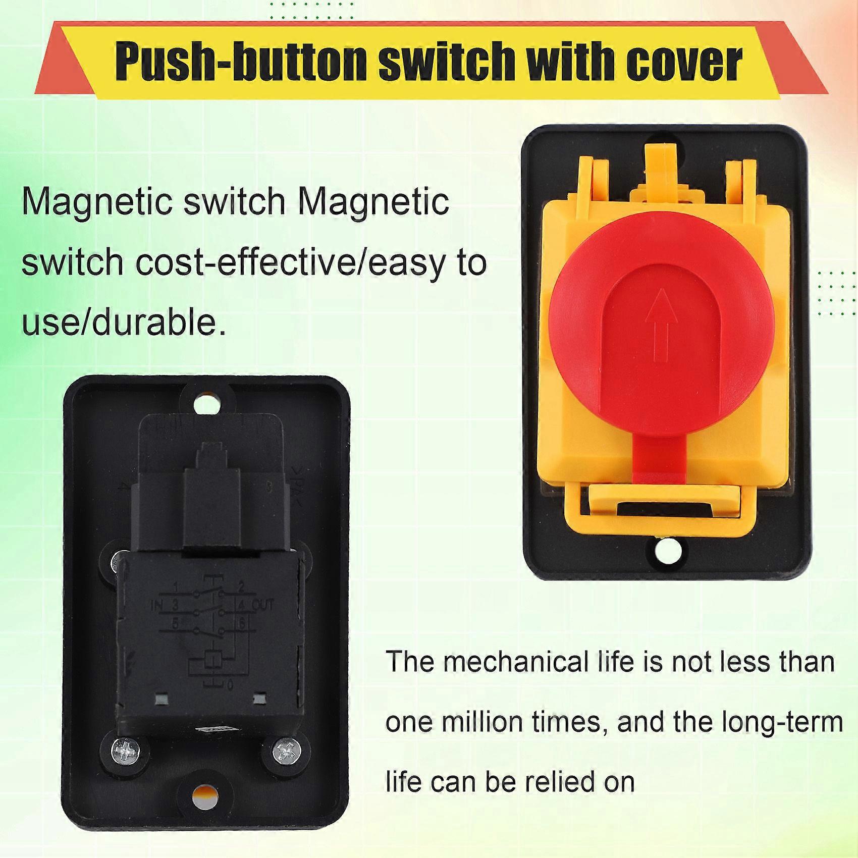 Electromagnetic Switch Magnetic Button Switch KJD12 16A 250V Power Tool ...