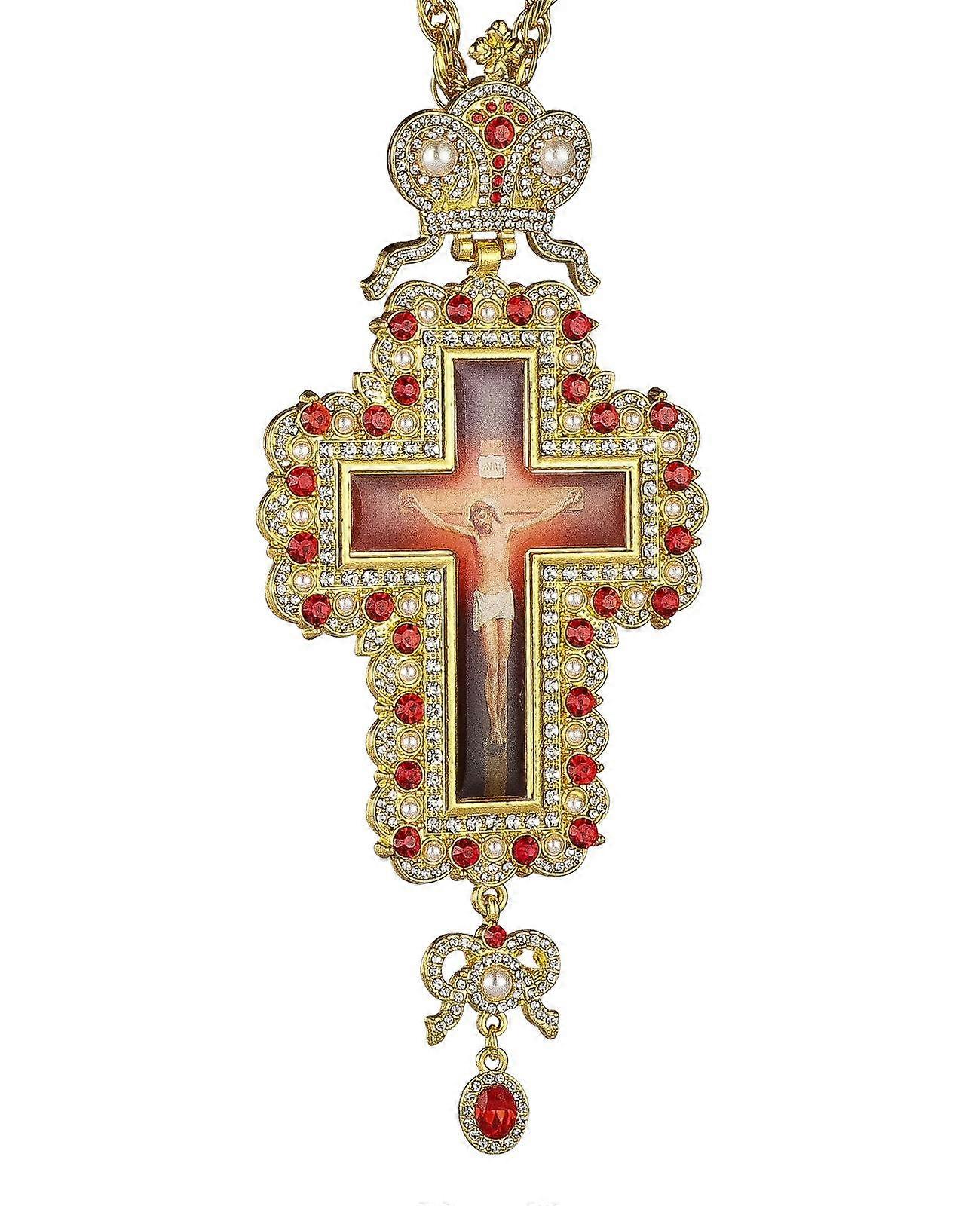 Diyalo Orthodox Pectoral Cross Necklace Crucifix Jesus Christ Icon ...
