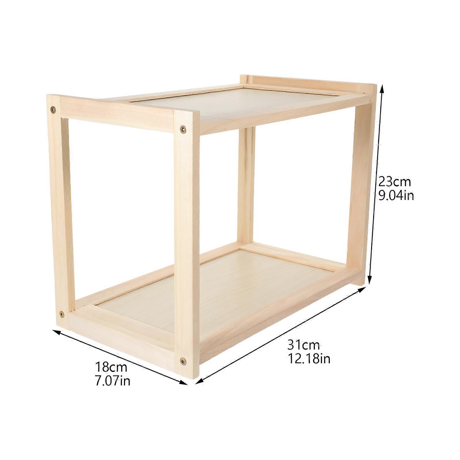 Desktop Magazine Storage Organizer Office Books Storage Rack Wood ...