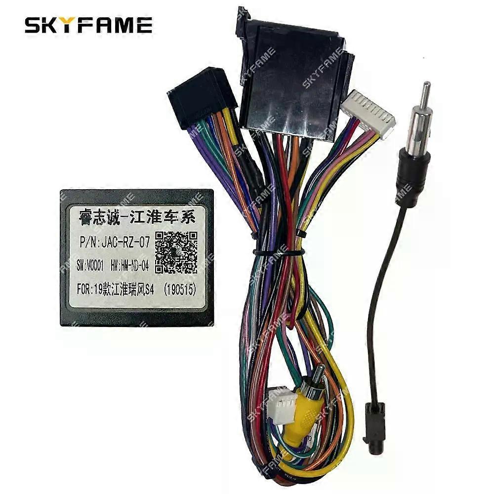 Applies to Car 16pin Wiring Harness Adapter Canbus Box Decoder Android Radio Power Cable For JAC ...