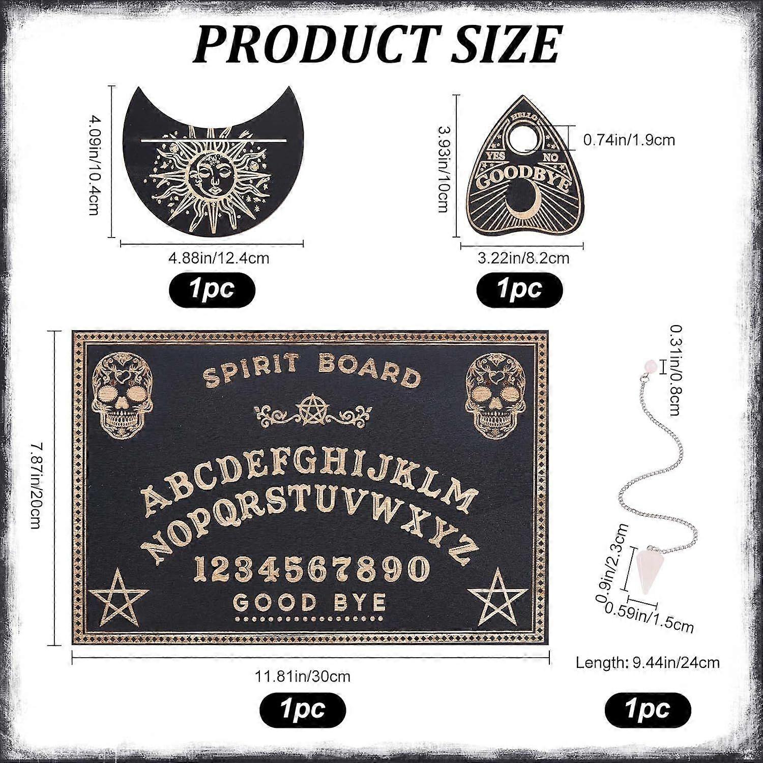 4Pcs Spirit Board Kit Tarot Card Holder Stand Pendulum Board Wooden ...