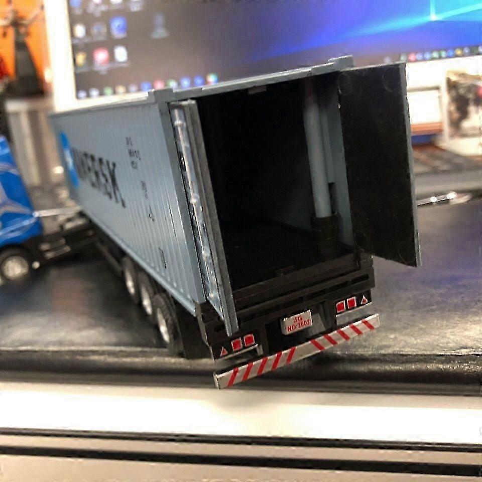 1:50 Scale Diecast Model Truck Toys Tractor With Container S730 Semi-Trailer Pull Back Sound ...