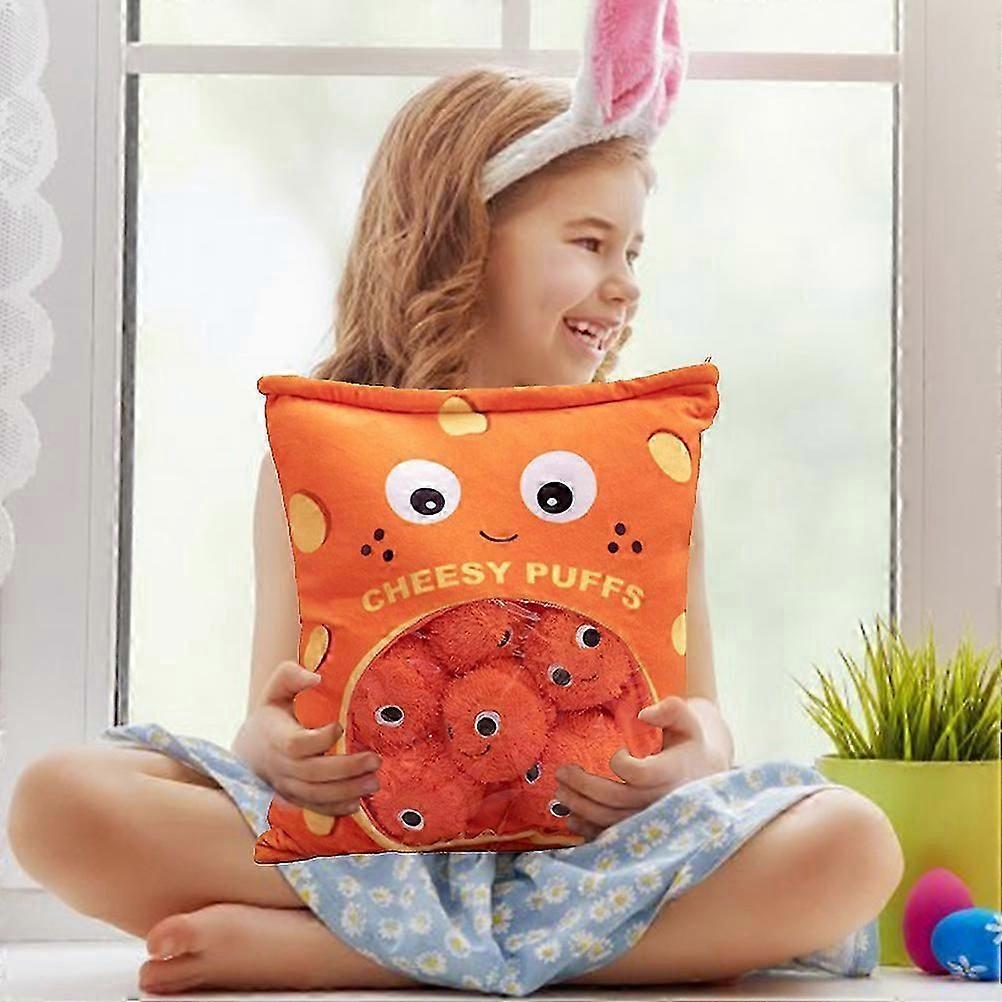 Cheese Puff Plush Toy Soft Cheesy Puff Plush Toy Puff Balls Cute Snack ...