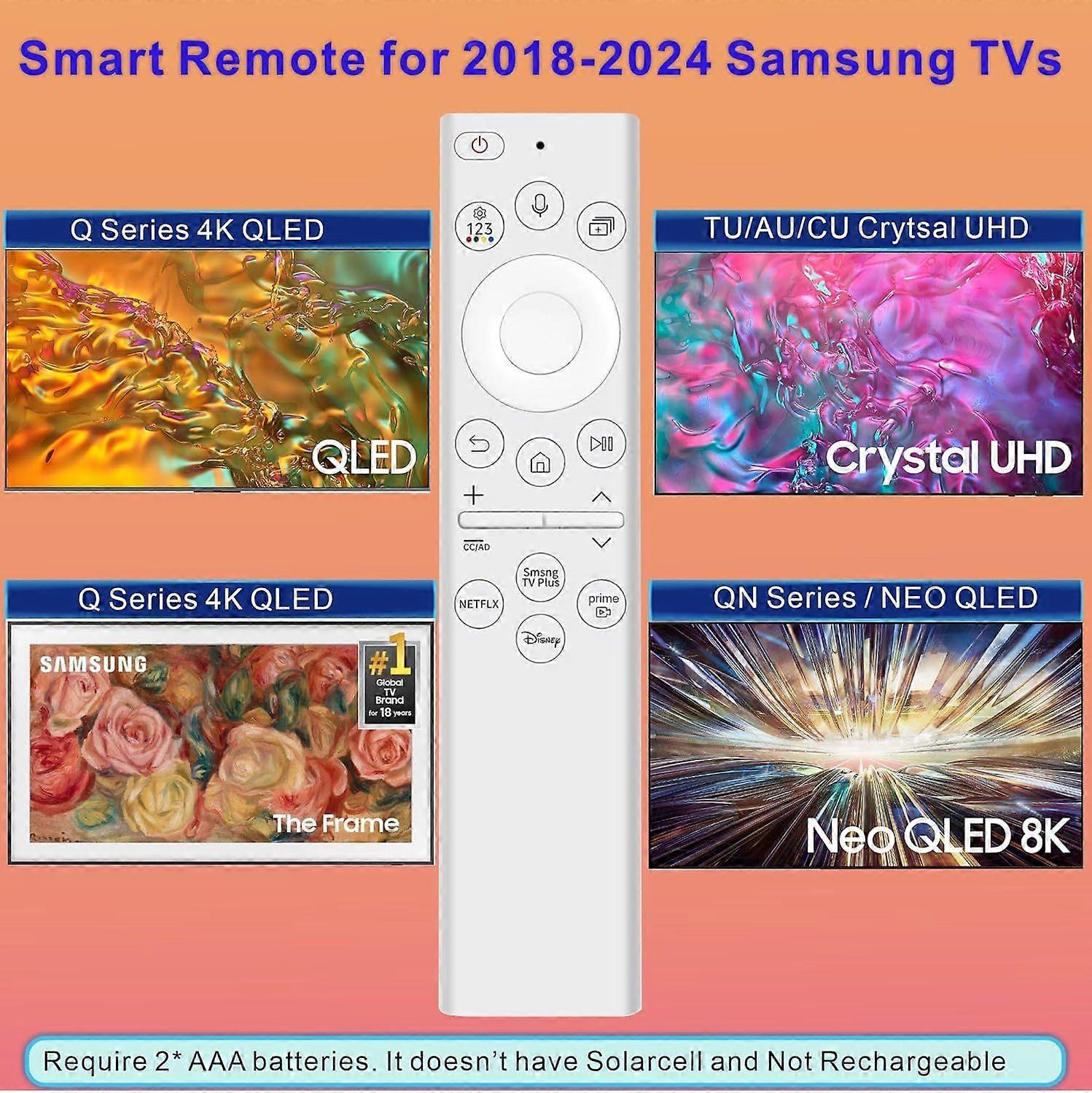 Latest Model for Samsung Frame TV Remote, for 2018-2024 Samsung Remote ...