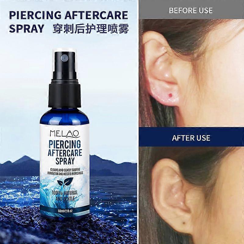 Piercing Aftercare Spray - Saline Solution Natural Keloid Bump Removal ...