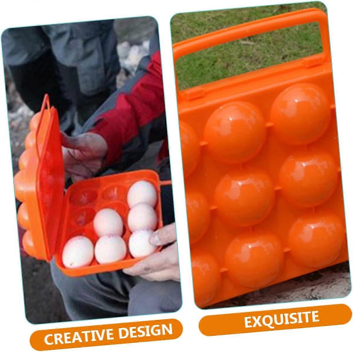 Portable Plastic Egg Containers - Stackable Egg Storage Boxes for ...