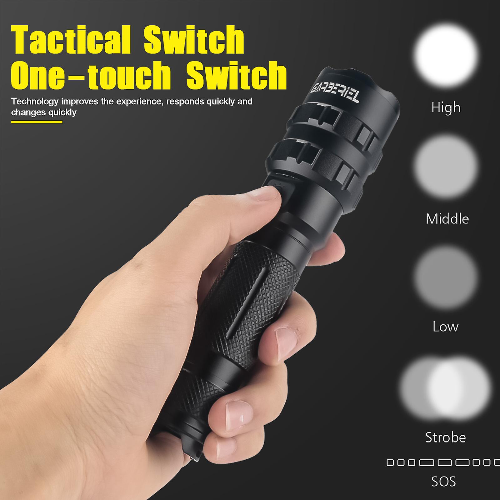 Tactical P50 Led Super Bright Zoom Flashlight Torch | Fruugo US