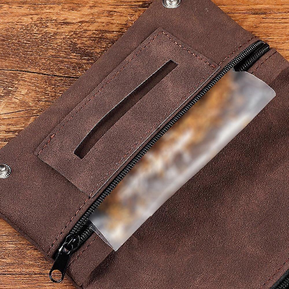 Lightweight Frosted Leather Tobacco Lighter Pouch Foldable Smoking ...