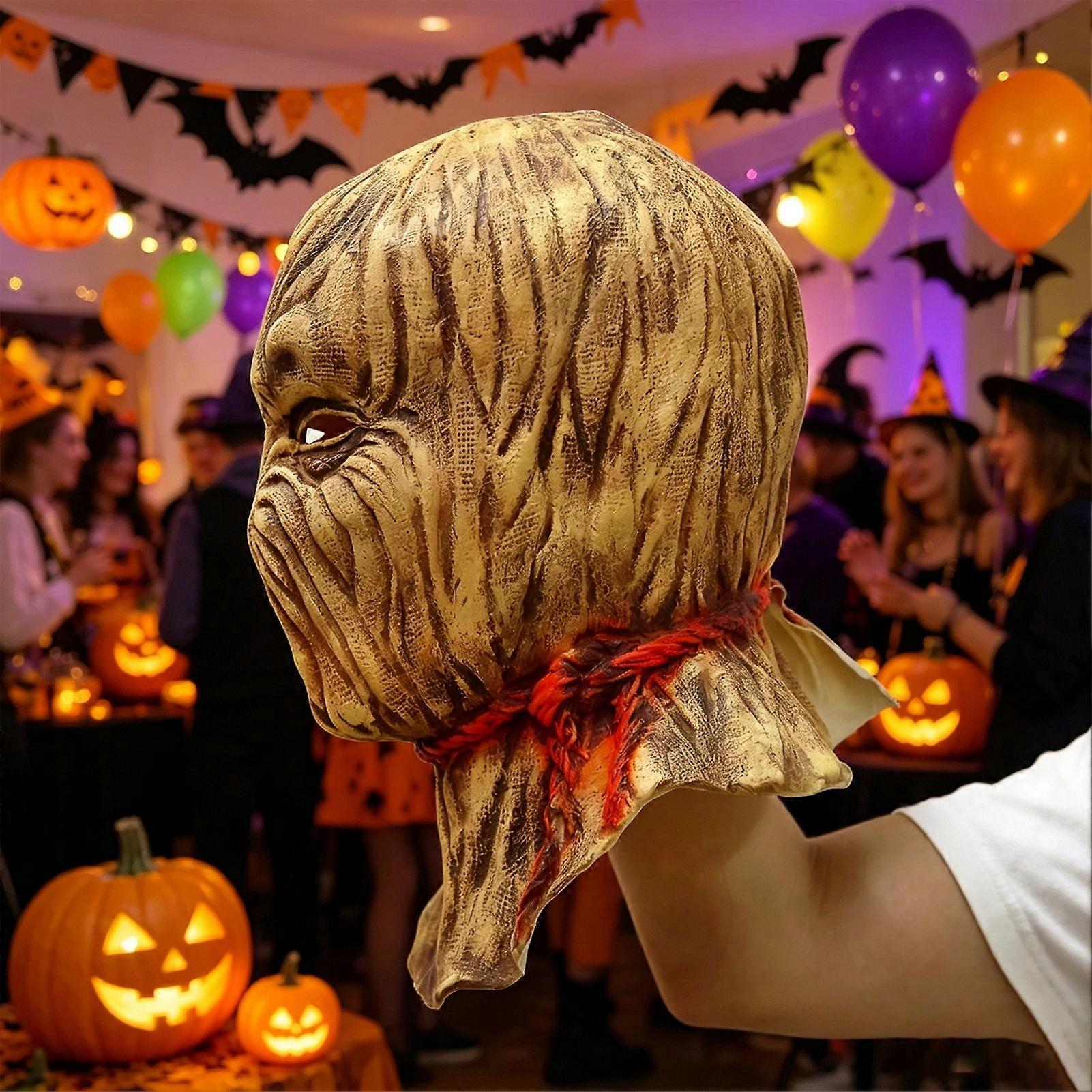 Scarecrow Halloween Latex Masque Adult Full Head Horror Masque Scary ...